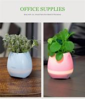 China Flower Pot Music Bluetooth Speaker Smart Touch Plant Lamp Rechargeable Li Battery for sale