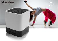 China White Mini Desktop Alarm Clock Bluetooth Speaker , Wireless Sound Box With LED Screen for sale