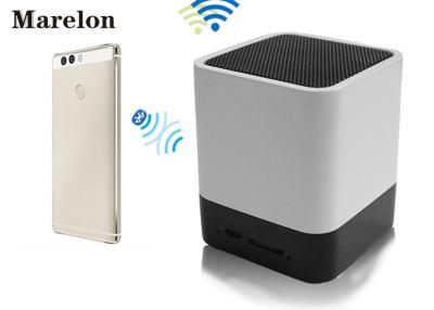 China White Mini Desktop Alarm Clock Bluetooth Speaker , Wireless Sound Box With LED Screen for sale