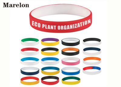 China Multi Color Wristband Custom Silicone Bracelet With Screen Printing Logo for sale