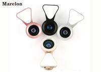 China Macro Clip - On Universal Phone Selfie Lens LED Flashlight With Wide Angle 140 Degrees for sale