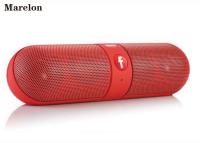China Hands Free Music Bluetooth Speaker Pill Dual Subwoofer Drivers With FM Radio for sale