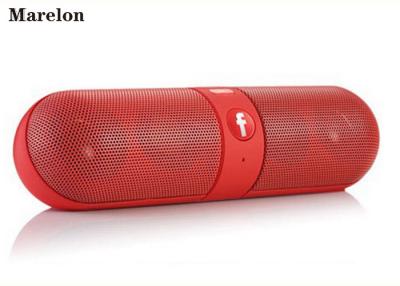 China Hands Free Music Bluetooth Speaker Pill Dual Subwoofer Drivers With FM Radio for sale