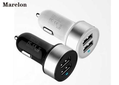 China Dual USB Bluetooth Car Charger , Car FM Transmitter Intelligent IC Chip for sale