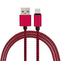China 1M Fabric Nylon Braided Micro Flexible USB Cable for Samsung / Blackberry for sale