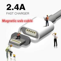 China Super Fast 2.4A Magnetic USB Data Cable For Iphone Samsung Android for sale