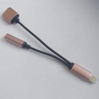 China Charging 2 in 1 Data Cable iphone usb 3.5mm Earphone Stereo Cable Adaptor for sale