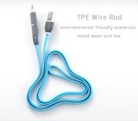 China 2 In 1 Multi Use Mobile Phone Micro Usb Cable For Iphone Android Cable Charger for sale