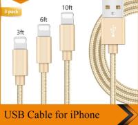 China 3FT 6FT 10FT USB Data Cable IPhone Charger Cord 1m 1.8m 3m Length Customized for sale