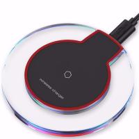 China Round Crystal Fantasy Wireless Charging Pad Qi Wireless Charger for Samsung Galaxy for sale