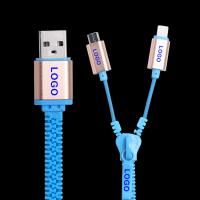 China Samsung  Iphone  Zipper USB Data Cable High Speed USB 2.0 Data Transfer Rates for sale
