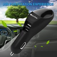 China 2 USB Port  Smart Car Charger With Ionic Air Cleaner Ionizer , Car Air Purifier for sale