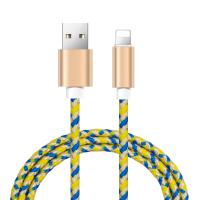 China IPhone 8 / 8plus / X USB Data Cable With Camouflage Nylon Woven Braided for sale