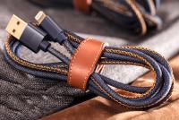 China Blue Jean Braided Apple Lightning Cable 3.3ft Fast Transfer For IPhone X 8 7 6S for sale