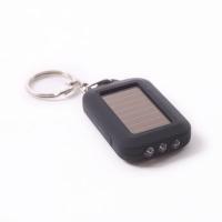 China Mini Solar LED Emergency Flashlight , High Powered Flashlight With Keychain for sale