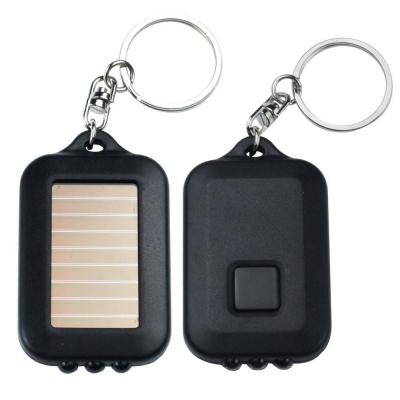 China Mini Solar LED Emergency Flashlight , High Powered Flashlight With Keychain for sale