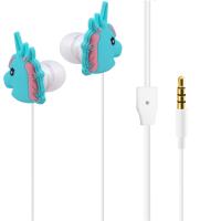 China PVC Customized Promotional Gifts Cartoon Unicorn Earphone Wired Stereo Animal Shaped for sale