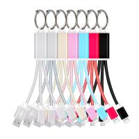 China Key Ring USB Data Cable 3 In 1 20cm Length For IPhone / Huawei / Samsung for sale