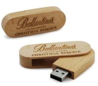 China Wood Swivel Usb Memory Device Drive , 4Gb 16Gb Mini Usb Memory Stick 1 Year Warranty for sale