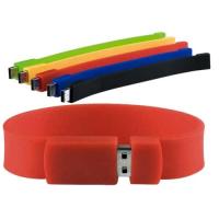 China Silicone Bracelet Usb Flash Memory , 4GB Wristband High Capacity Flash Drive for sale