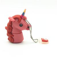 China Emoji Shaped 16GB Unicorn Silicone Pen Drive Customized PVC USB Flash Lightweight for sale