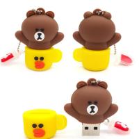 China Emoji Shaped 16GB Unicorn Silicone Pen Drive Customized PVC USB Flash Lightweight for sale