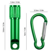 China Carabiner LED Emergency Flashlight 1 Mode Metal Material Cell Botton Battery Type for sale