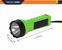 China Camping Equipment LED Emergency Flashlight Solar Hunting Torch ABS Lamp Body for sale