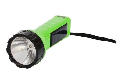 China Camping Equipment LED Emergency Flashlight Solar Hunting Torch ABS Lamp Body for sale