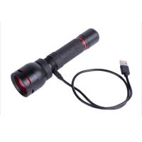 China Tactical Rechargeable Led Flashlight Aluminum Zoom Torch 500 Lumens 3 Modes for sale