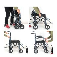 China Lightweight Drive Medical Wheelchairs 8.8kg Black Anti Back Tipping Design for sale