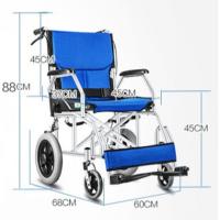 China 12kg Aluminum Alloy Lightweight Easy Fold Wheelchair , Folding Backrest Wheelchair for sale