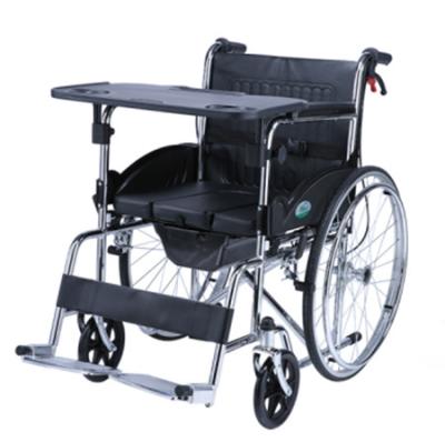 China Foldable Portable Drive Medical Wheelchairs With Bedpan / Dining Table for sale
