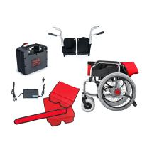 China Aluminum Lightweight Folding Power Wheelchair 6km/h 45kg With Adjustable Seat Belt for sale
