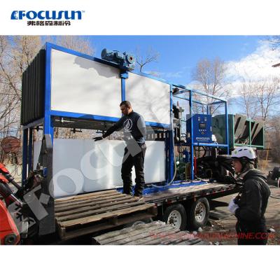 China 3000kg Focusun Auto Block Ice Maker with Bitzer Compressor and Other Ice Storage Capacity for sale