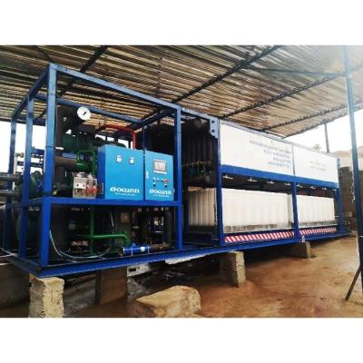 China 15 Tons Per Day Industrial Block Ice Maker Machine with Water Cooling Condenser System for sale