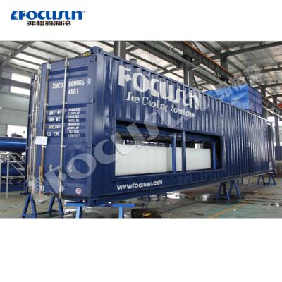 China FOCUSUN Automatic Block Ice Maker Portable Design for Industry Container of 8000 KG for sale