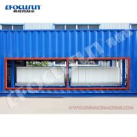 China R22 / R404A / R507 Refrigerant 10 Tons Containerized Direct Cooling Block Ice Machine for sale
