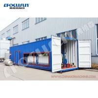 China R22 / R404A / R507 Refrigerant 10 Tons Containerized Direct Cooling Block Ice Machine for sale
