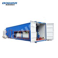 China 65.3kw Solar Fully Auto Block Ice Machine for Africa Container Portable 2022 10MT for sale