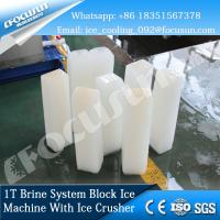 China Brine System Block Ice Machine 1 Ton/Day With Ice Crusher And Water Cooling System for sale