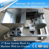 China Brine System Block Ice Machine 1 Ton/Day With Ice Crusher And Water Cooling System for sale
