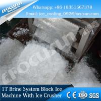 China Brine System Block Ice Machine 1 Ton/Day With Ice Crusher And Water Cooling System for sale