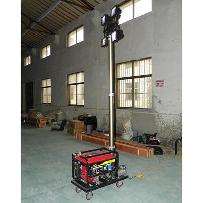 China gasoline generator mobile light tower 2000W lamps for sale