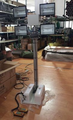 China 4x1000W lamps 2.5m height fire truck vehicle roof mount move lighting mast tower system/remote control for sale