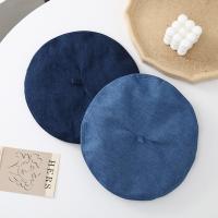 China Sustainable Winter Artist Beret Hat Round Navy Blue Beret for sale