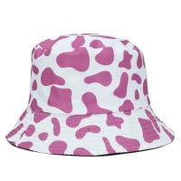 China Cow Pattern Fisherman Bucket Hat Multi Color Wear Resistant Sun Protection for sale