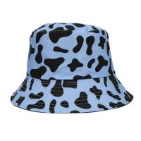China Cow Pattern Fisherman Bucket Hat Multi Color Wear Resistant Sun Protection for sale