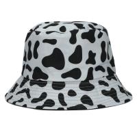 China Cow Pattern Fisherman Bucket Hat Multi Color Wear Resistant Sun Protection for sale