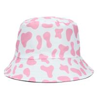 China Cow Pattern Fisherman Bucket Hat Multi Color Wear Resistant Sun Protection for sale
